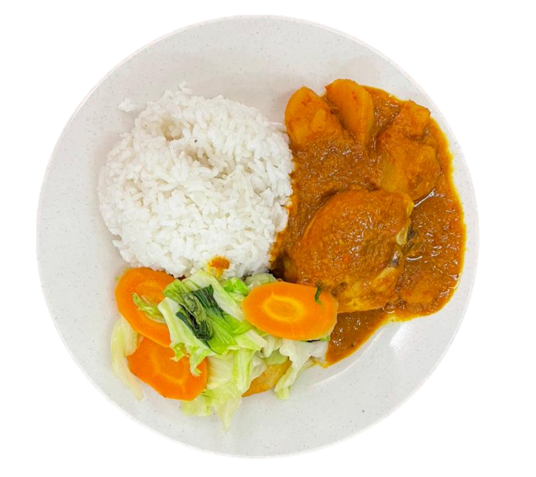 干咖喱鸡饭 / Dried Curry Chicken with Rice – UTAR Cafeteria (Block G)